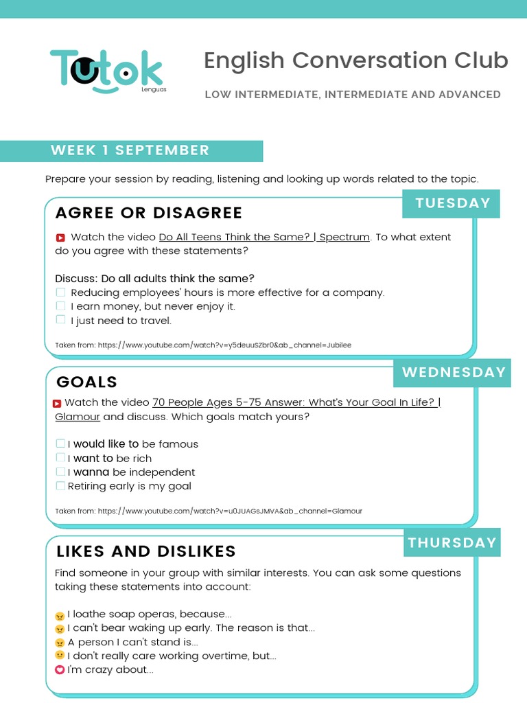 English Conversation Club Topics | PDF