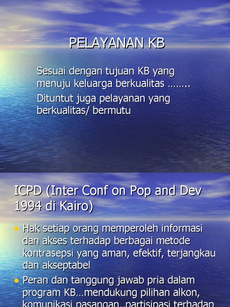 Pelayanan KB Berkualitas dan Efektif | PDF