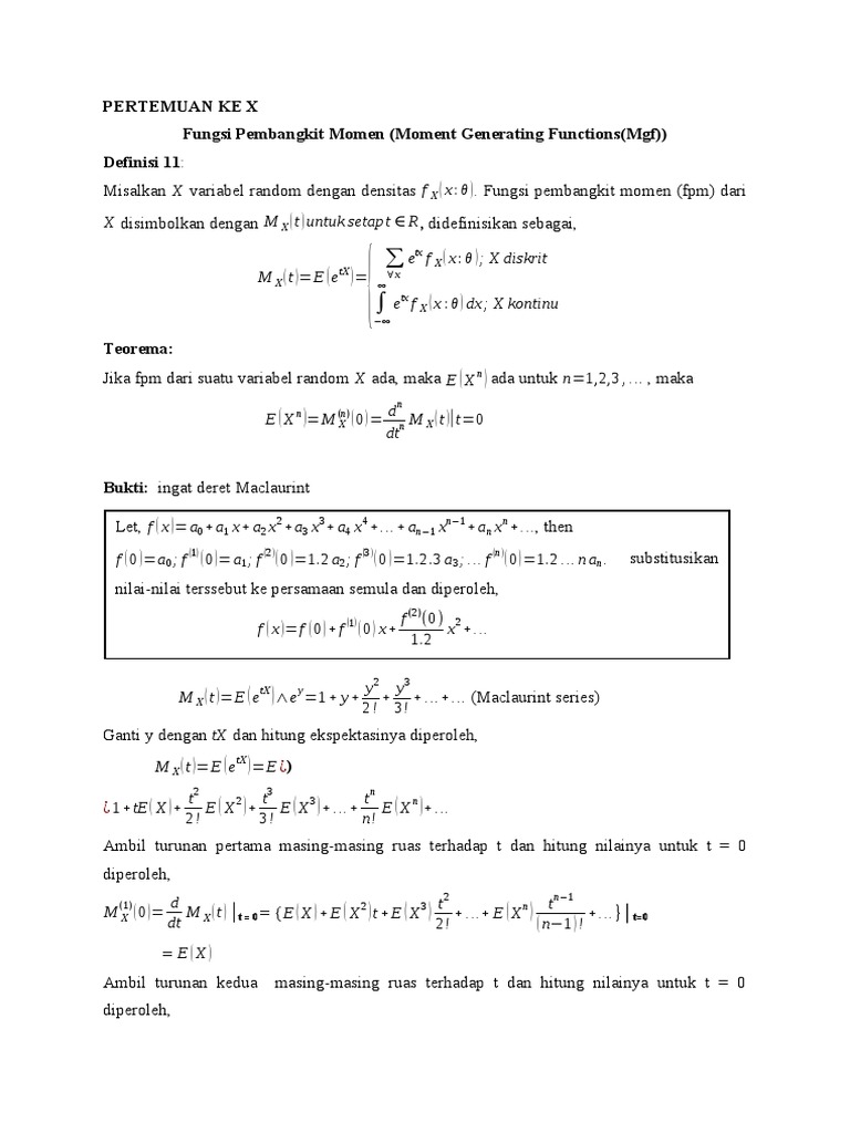 Pertemuan Ke X Statmat | PDF
