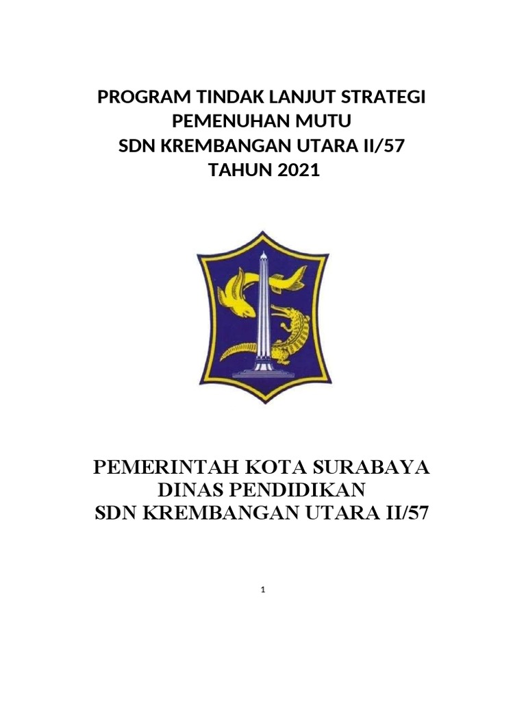 Rencana Mutu SDN Krembangan 2021 | PDF