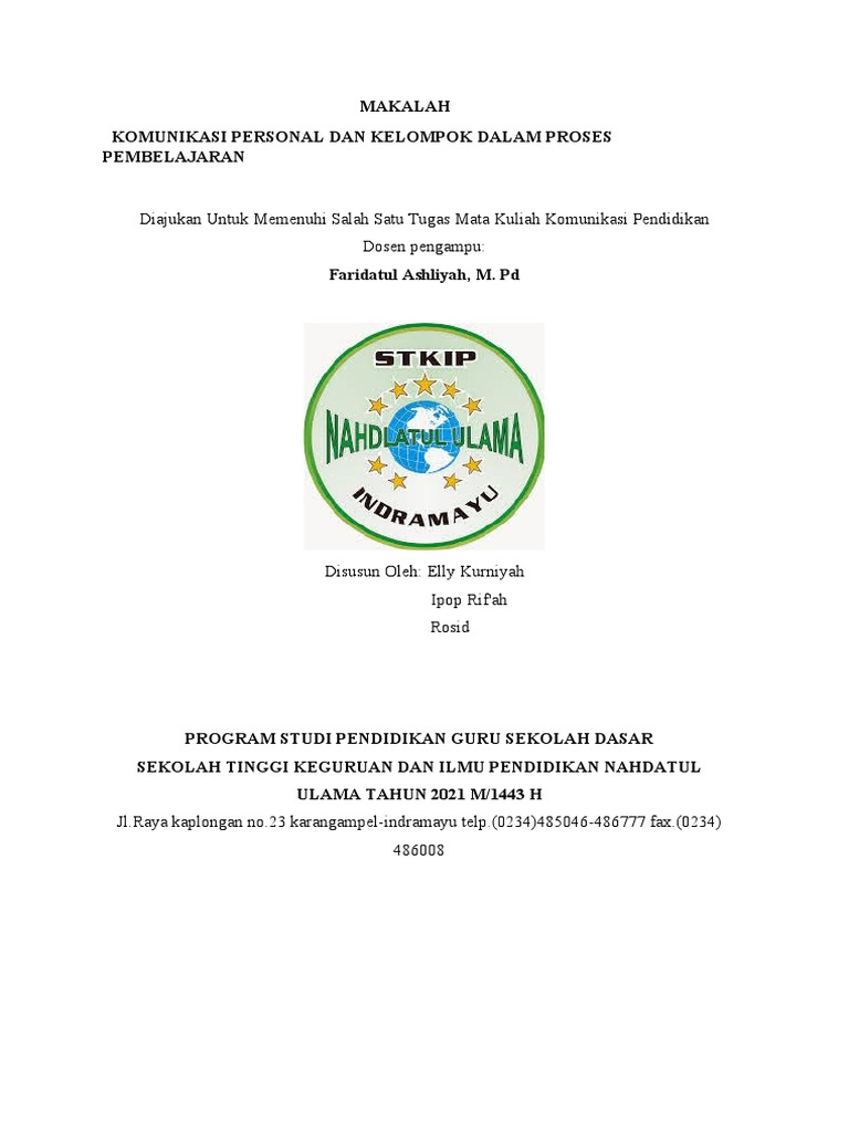 MAKALAH Komunikasi Pendidikan | PDF | Karier & Perkembangan | Ilmu Sosial