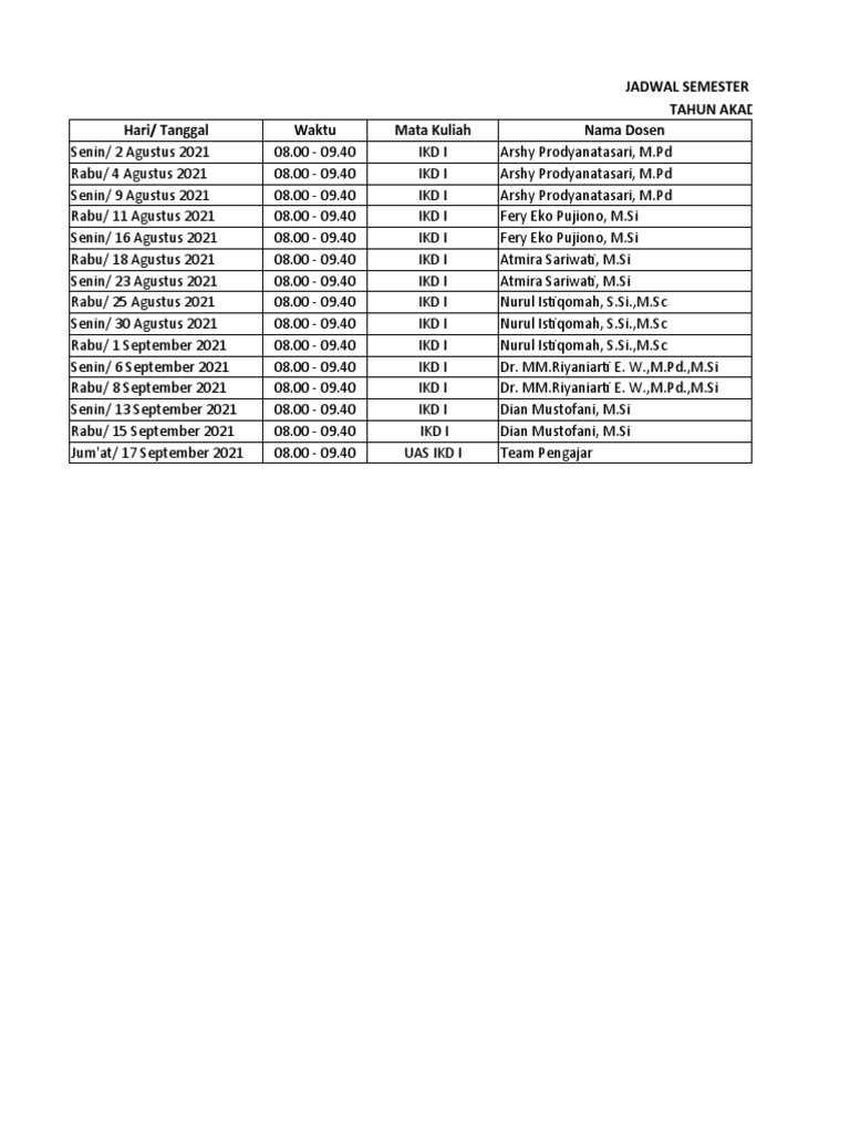 Schedule of Short Semester Courses for Educational Research I and II ...