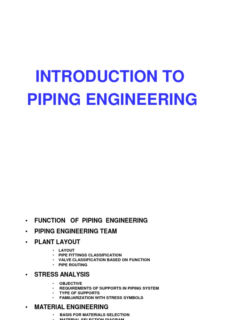 Piping Presentation Part II | PDF | Pipe (Fluid Conveyance ...
