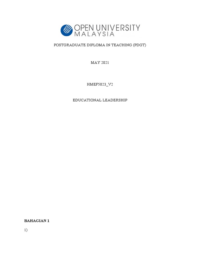 Hmef5023 - v2 - Educational Leadership | PDF