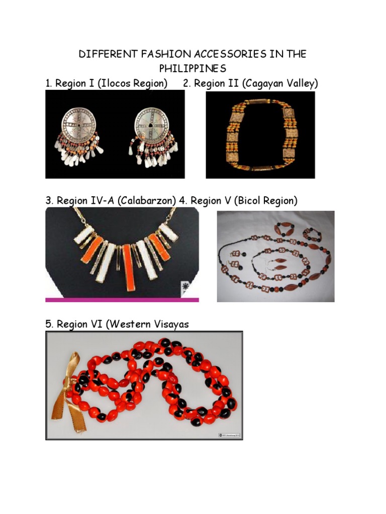 Regional Fashion Accessories in the Philippines | PDF | Travel