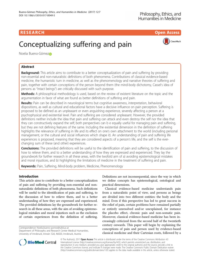 Conceptualizing Suffering and Pain | PDF | Suffering | René Descartes