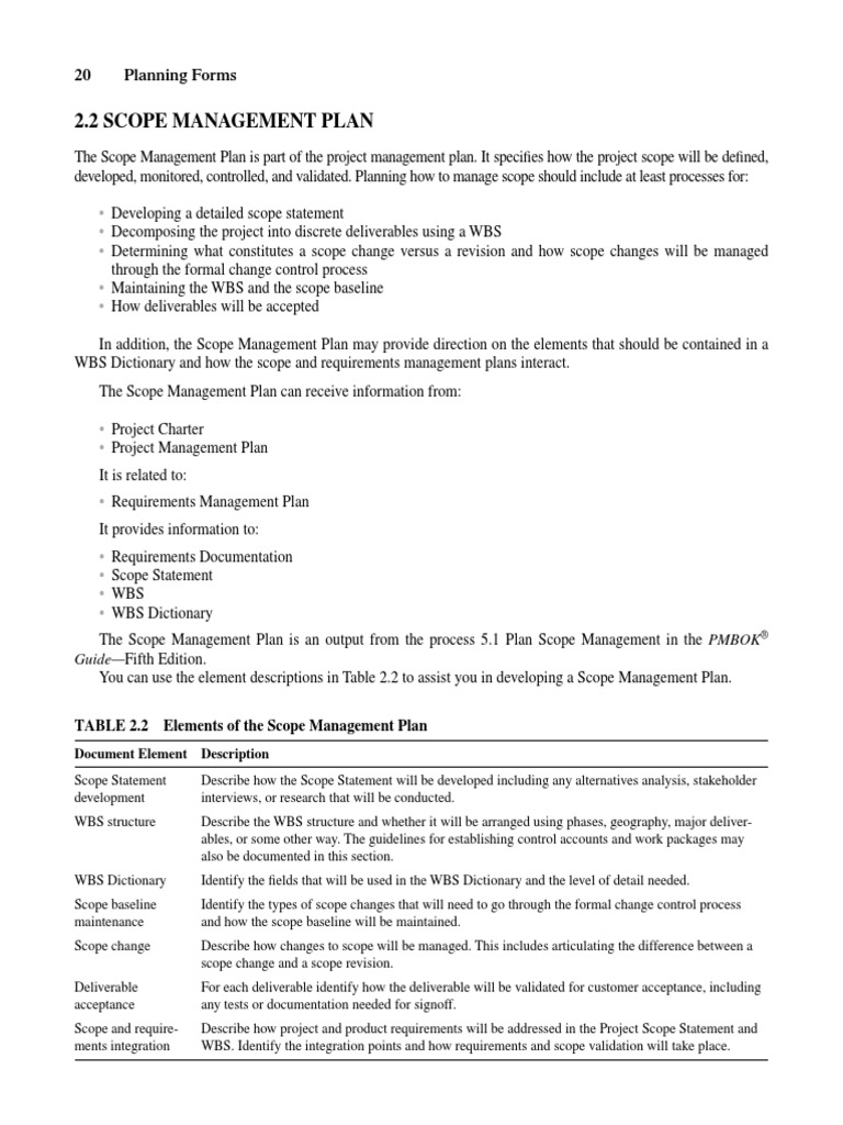 2.1.1.plan Scope Template | PDF | Project Management | Information ...