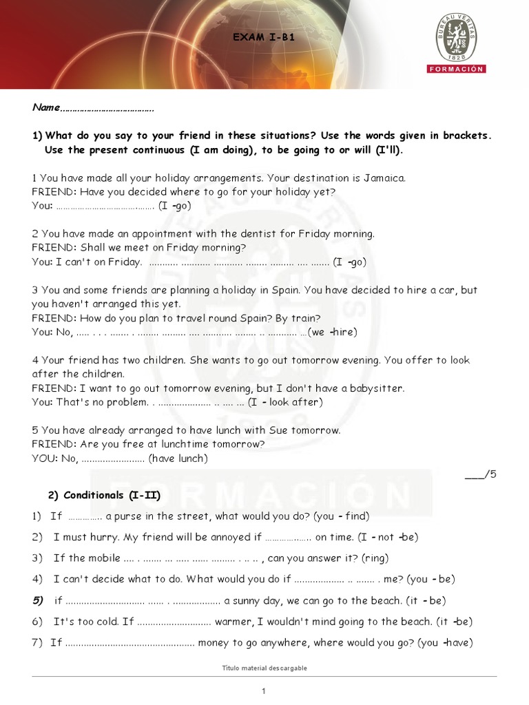 I-B1 Exam Practice | PDF