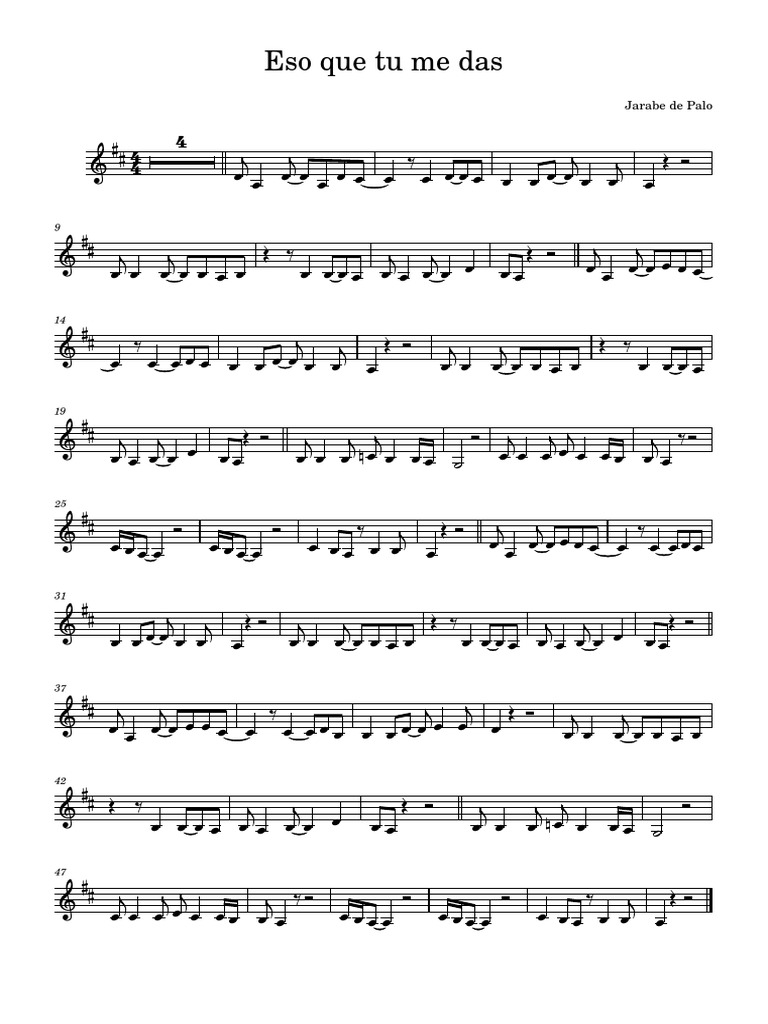 Acordes y letra de "Eso que tú me das" | PDF