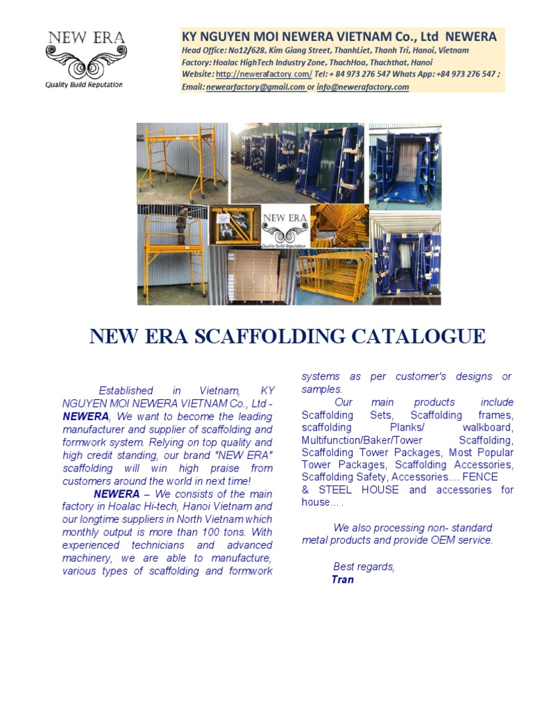 Catlogue NEWERA Scaffolding 2021 NEW | PDF | Welding | Construction