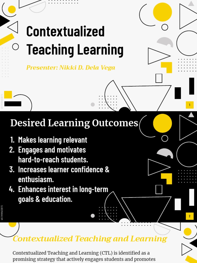 Contextualized Teaching and Learning | PDF | Pedagogy | Learning