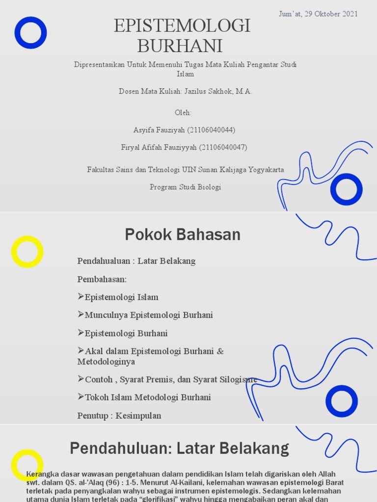 Epistemologi Burhani dalam Islam | PDF | Filsafat