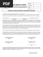 Surgery Consent Form | PDF | Surgery | Informed Consent