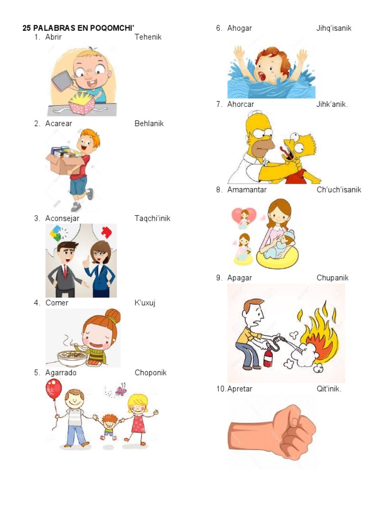 25 Palabras en Poqomchi | PDF | Hernán Cortés | Mesoamérica