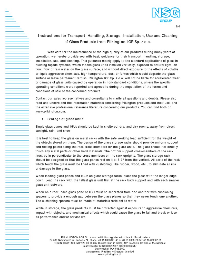 Glass Storage Rack Guidelines | PDF | Glasses | Truck