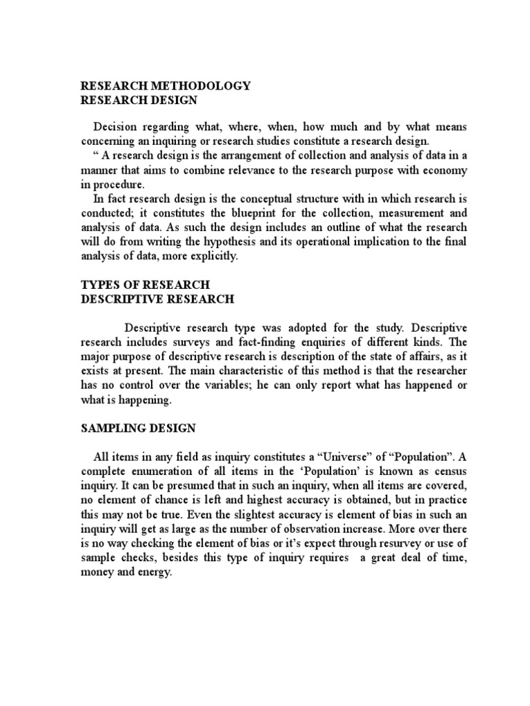 Research Methodology | PDF | Sampling (Statistics) | Survey Methodology