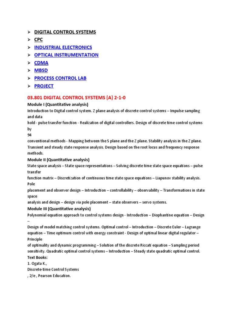 Industrial Electronics Optical Instrumentation Cdma MBSD Process ...