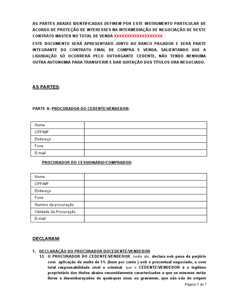 Contrato Modelo de Sub Impha | Download grátis PDF | Impostos | Conta ...