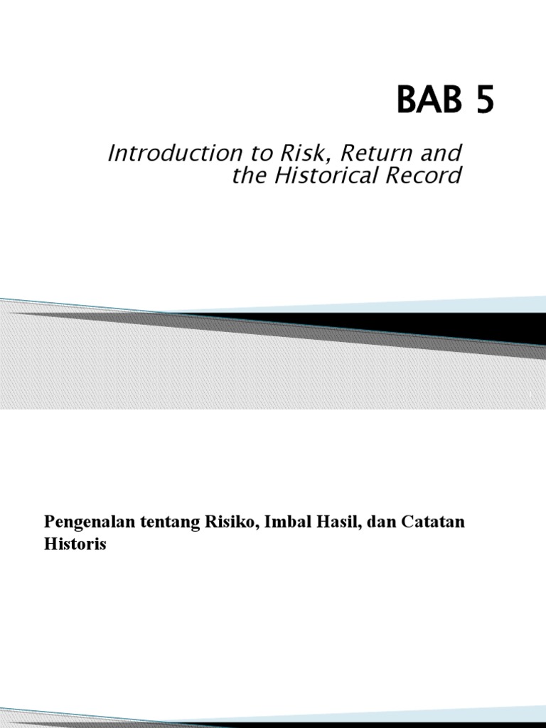 BAB 5.introduction To Risk Return Historical Record | PDF | Pengelolaan Keuangan & Uang