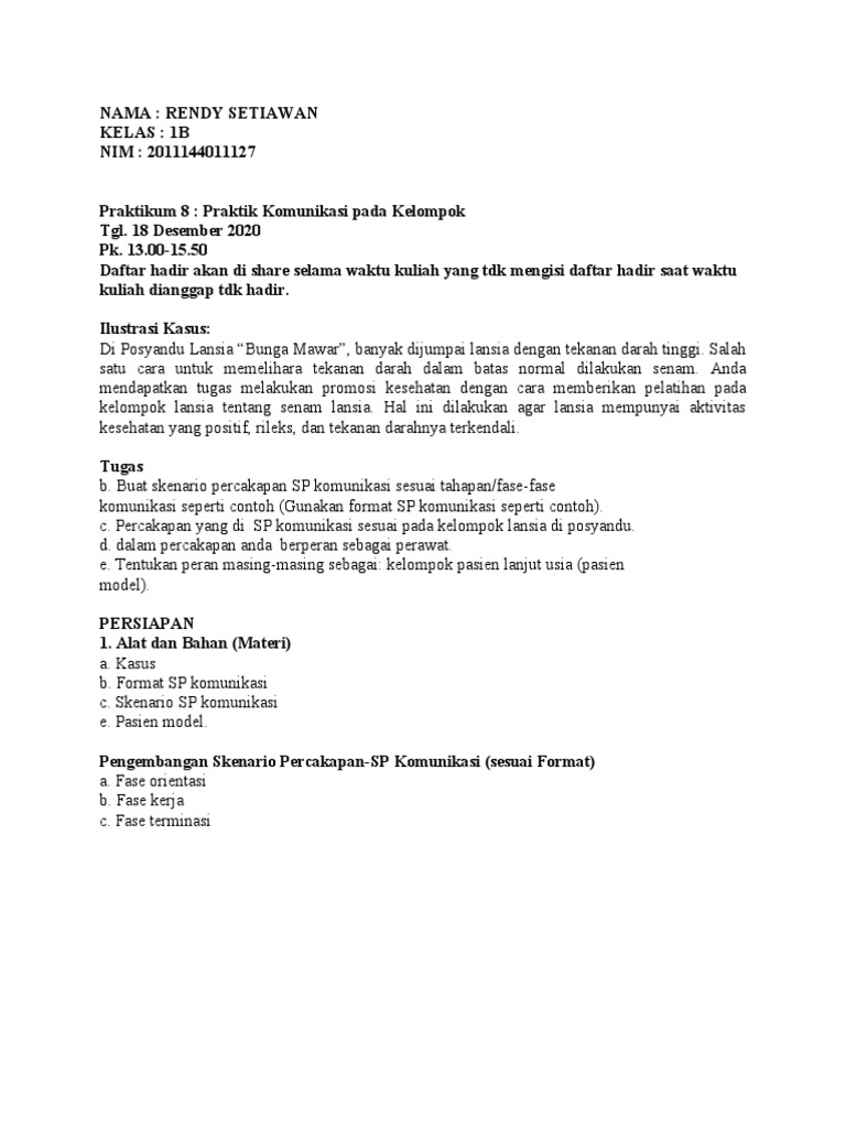 Rendy Setiawan - Praktikum 8 | PDF | Pengembangan Diri