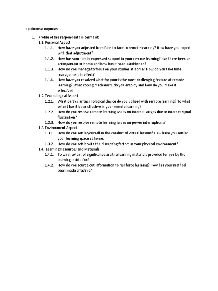 Qualitative Inquiries | PDF