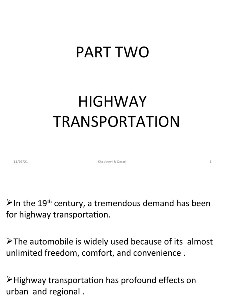 Highway Transportation | PDF | Traffic | Intersection (Road)