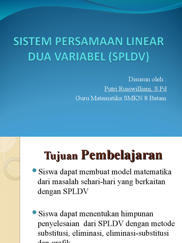 Modul SPLDV | PDF