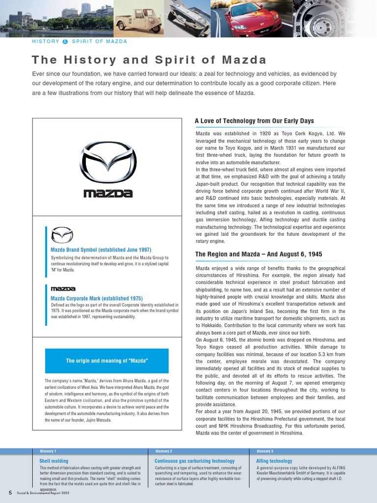 The History and Spirit of Mazda by Mazda Motor Corporation | PDF ...