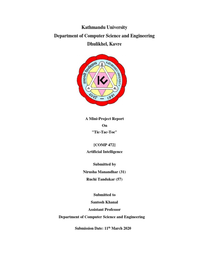 AI Tic-Tac-Toe Mini-Project Report | PDF | Computer Science | Systems ...