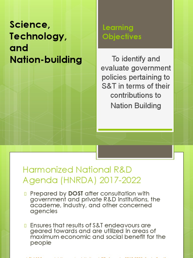 STS10 Lesson 3.2 ST and Nation Building | PDF | Science | Research And ...