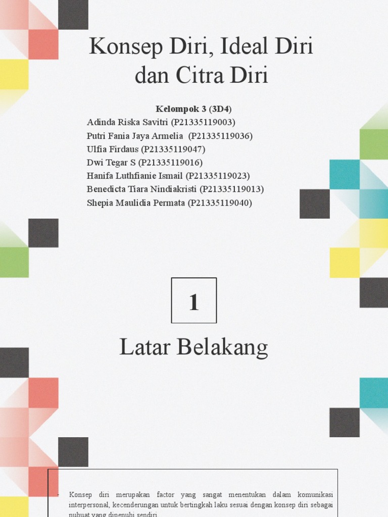Materi 2 Konsep Diri, Ideal, Citra Diri - 3d4 | PDF