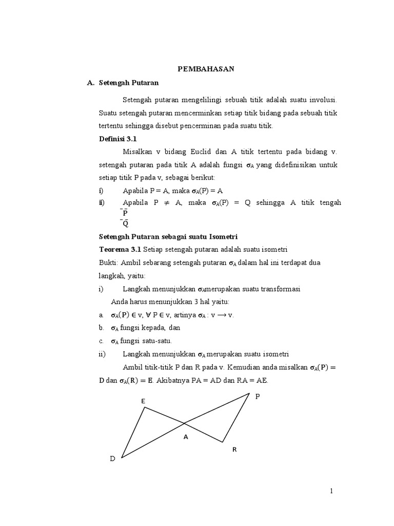 Sifat dan Teorema Setengah Putaran | PDF