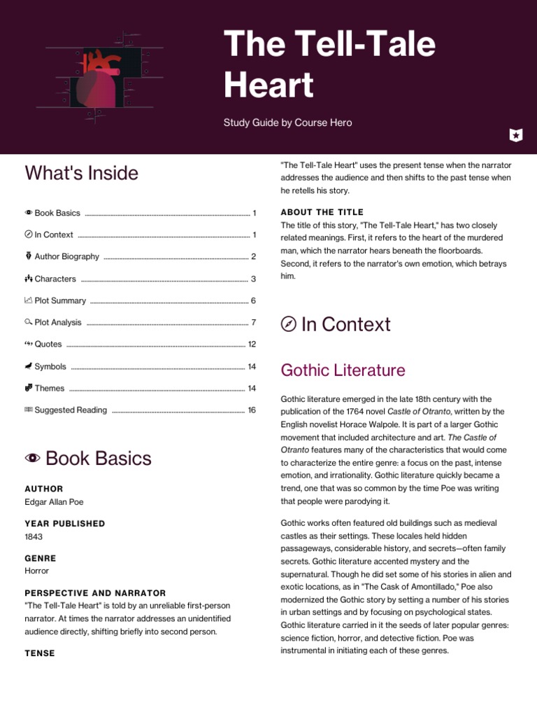 The Tell Tale Heart | PDF | Edgar Allan Poe | Gothic Fiction