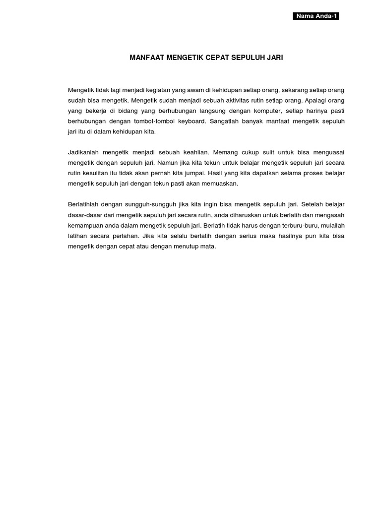 Buku Latihan Ms Word-1 | PDF