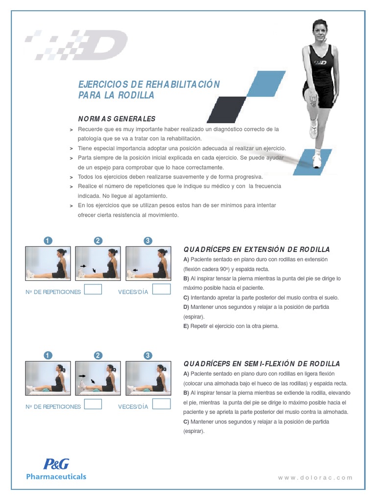Ejercicios de Rodilla | PDF | Rodilla | Pie