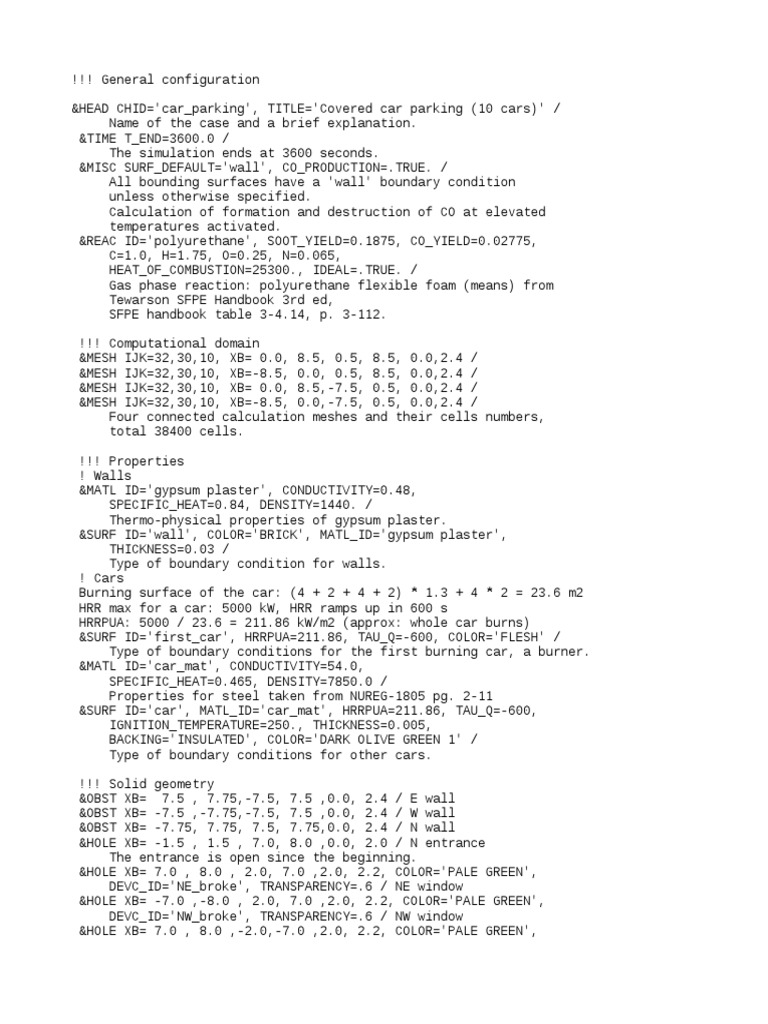 Car Parking Fds Code | PDF | Thermocouple | Heat