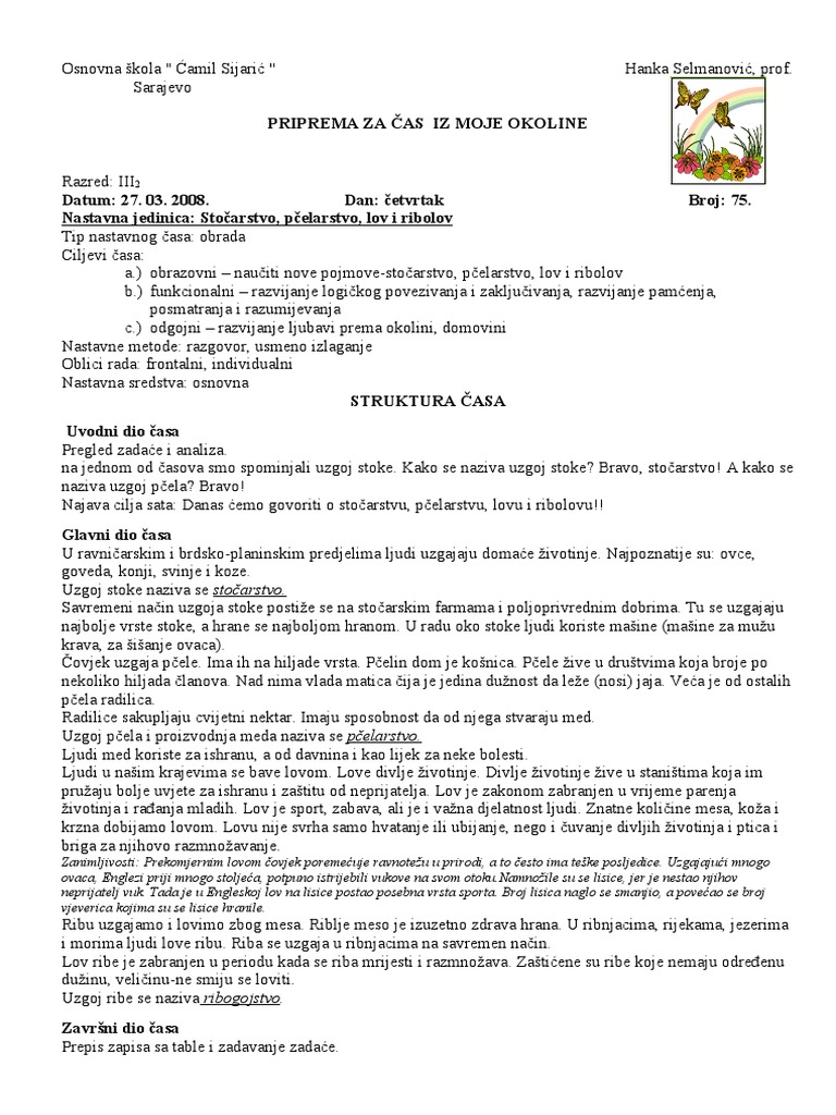 Stocarstvo Pcelarstvo Lov I Ribolov | PDF