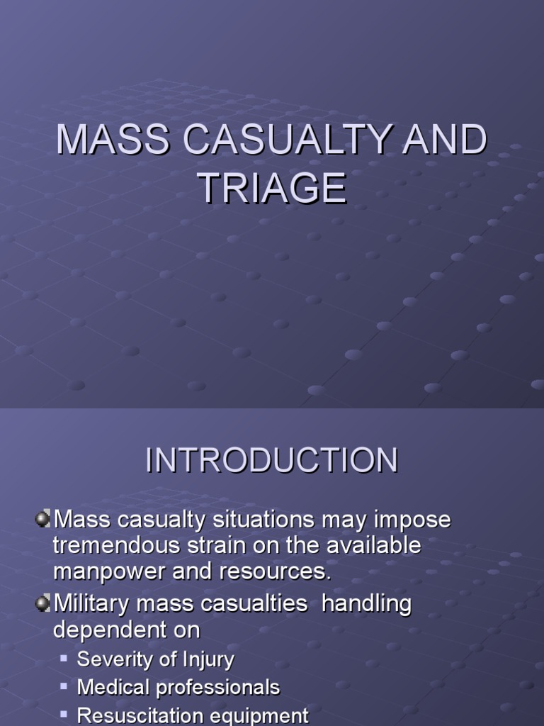 Mass Casualty and Triage | Download Free PDF | Major Trauma | Emergency ...