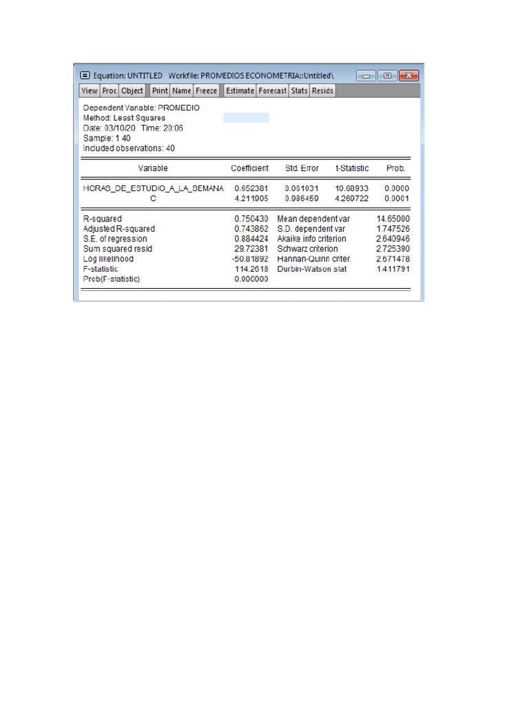 Aplicacion Econometrica | PDF