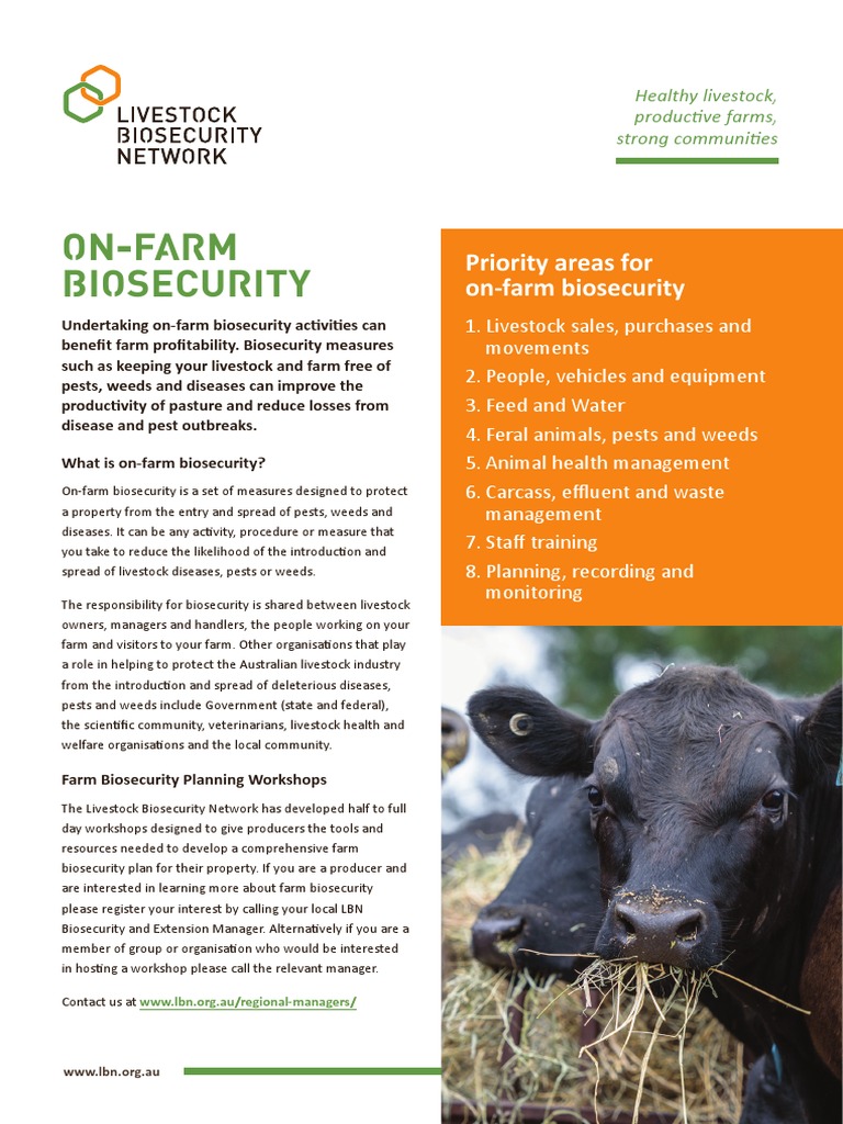 On-Farm Biosecurity for Farmers | PDF | Livestock | Pest (Organism)
