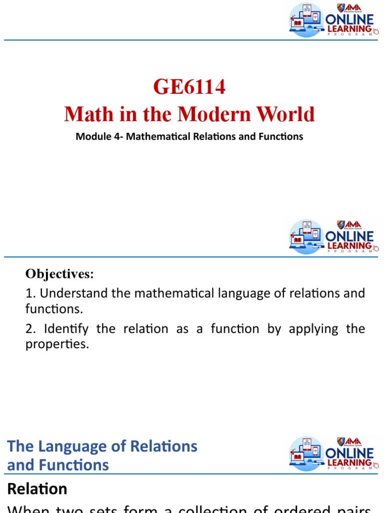 Understanding Mathematical Relations and Functions: Inputs ...