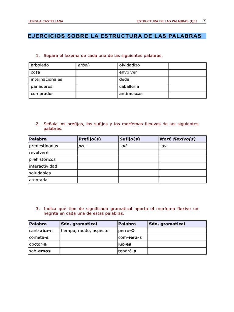 Estructura Palabra | PDF