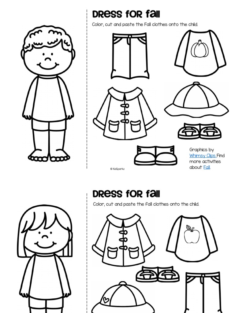 Fall Clothes Cut and Paste Dress Girlandboy Free | PDF