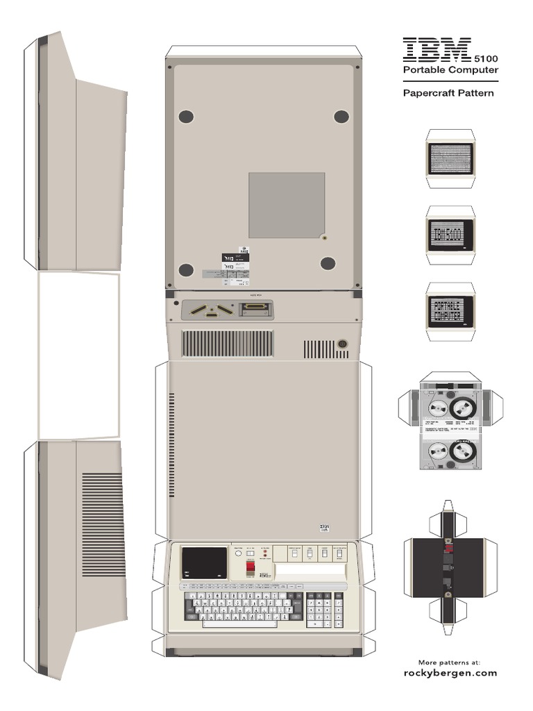IBM 5100 Papercraft Ver 1 | PDF