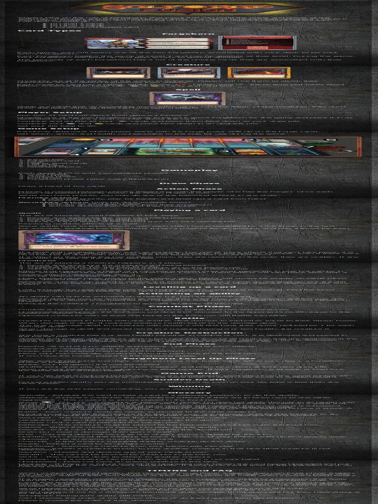 SolForge Rules | PDF | Entertainment | Games Of Chance