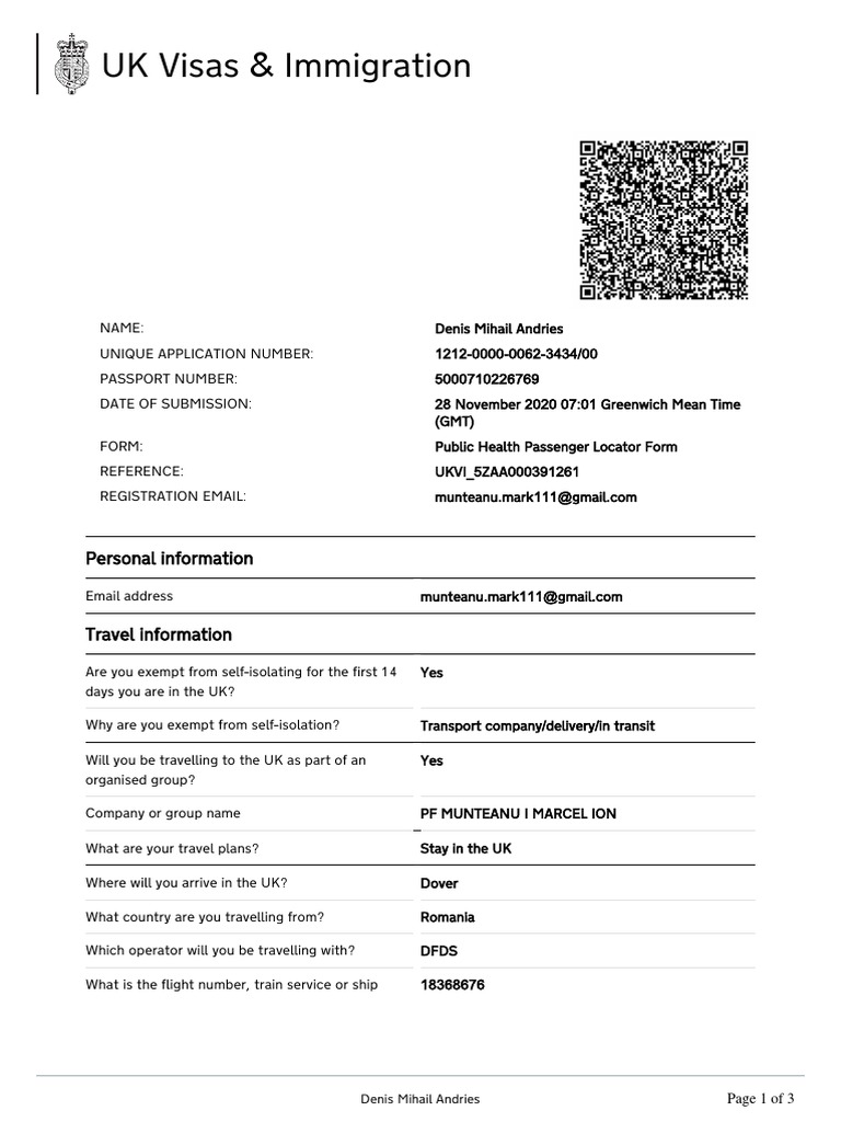 UK Visas & Immigration: Personal Information | PDF | Travel Visa | Passport