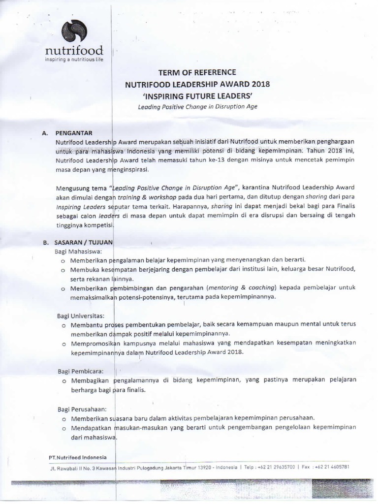 PT. Nutrifood Indonesia | PDF