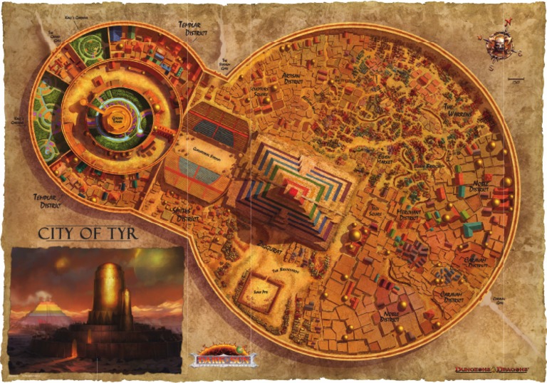 Dark Sun City of Tyr Map (4e) | PDF