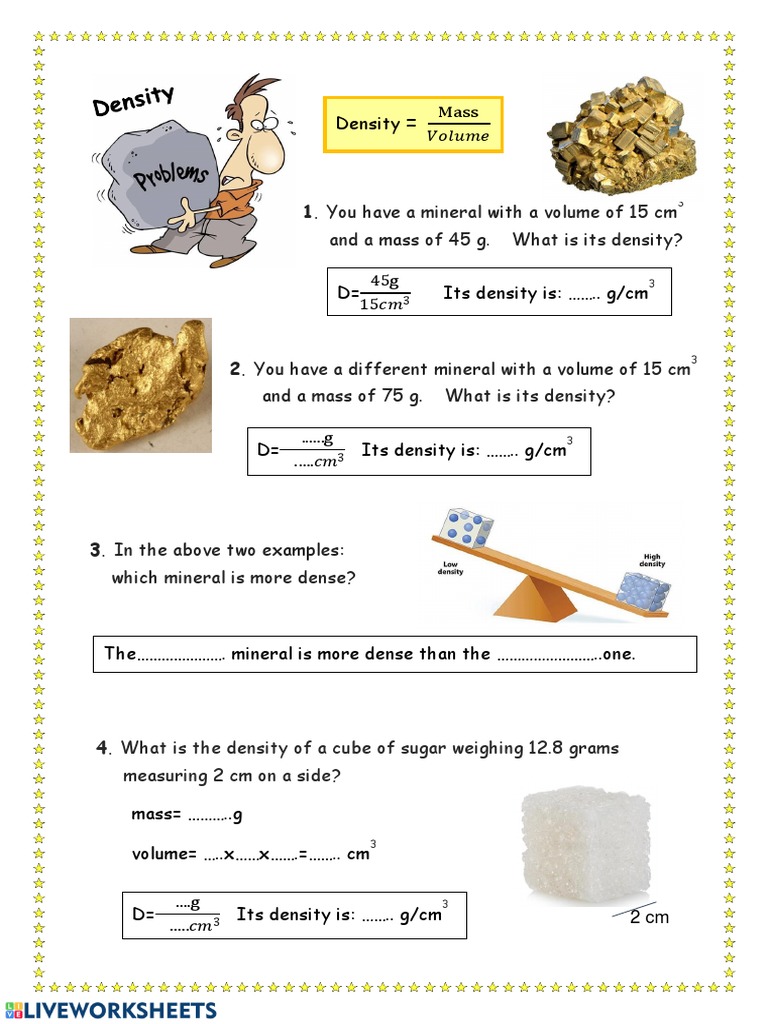 Density Activity | PDF | Density | Physics