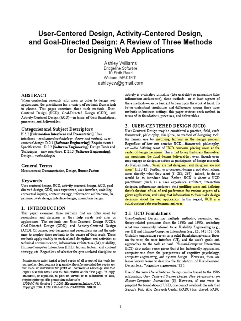 User-Centered Design, Activity-Centered Design, and Goal-Directed Design: A Review of Three ...